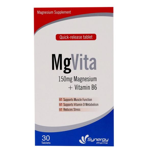 Mgvita Magnesium 150mg+Vit-B6 Tab 30s