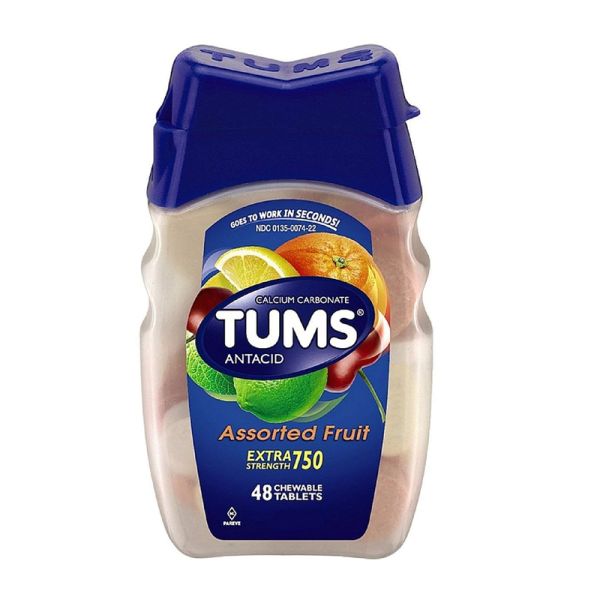 Tums Extra Strength 750 Assorted Fruit 48s