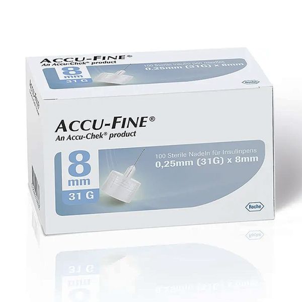 Accu Fine Pen Needles 0.25mm 31GX8mm