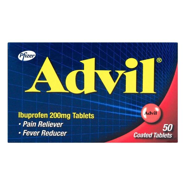 Advil 200 mg Coated Tablets 50's Bottle