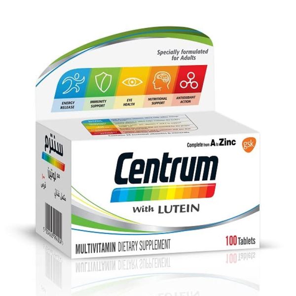 Centrum With Lutein 100 Tablets