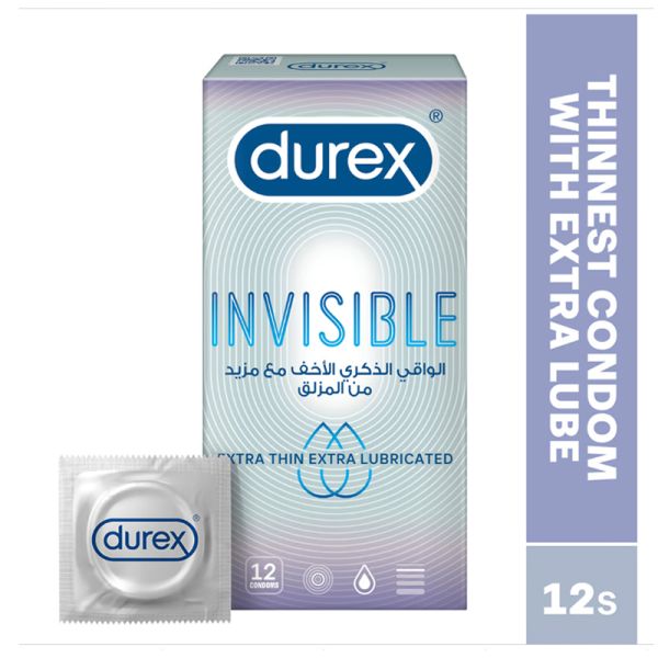 Durex Invisible Lubricated 12s