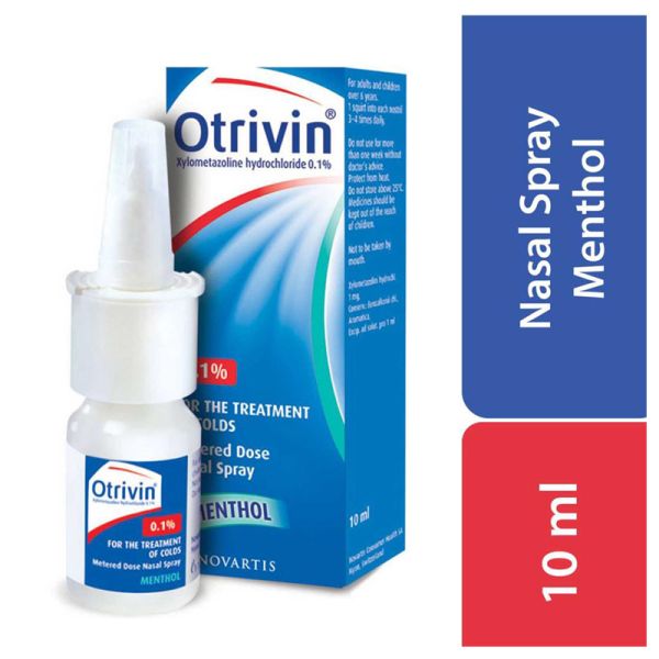 Otrivin Menthol 0.1% Nasal Spray 10 ml